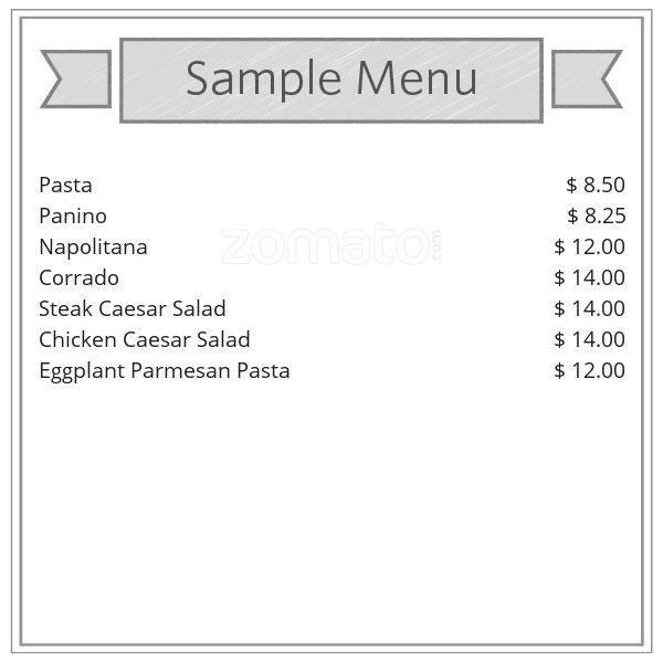 Menu at That Italian Place cafe and eatery, Brampton
