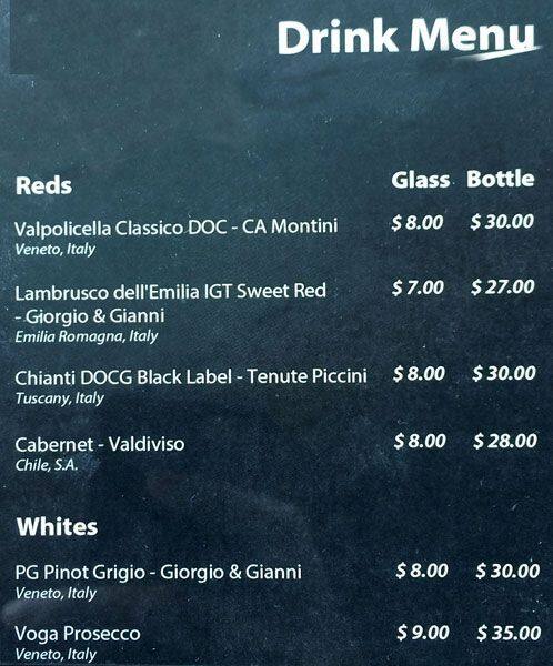Menu at That Italian Place cafe, Brampton