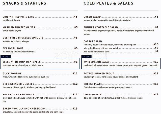 Fork and Cork Grill Menu, Menu for Fork and Cork Grill, Kitchener ...