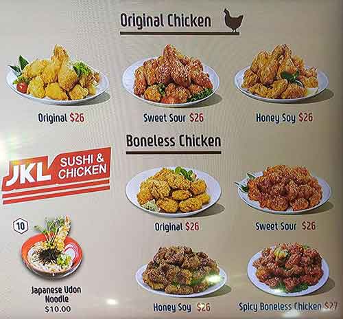 Menu at JKL Sushi & Chicken fast food, Inala