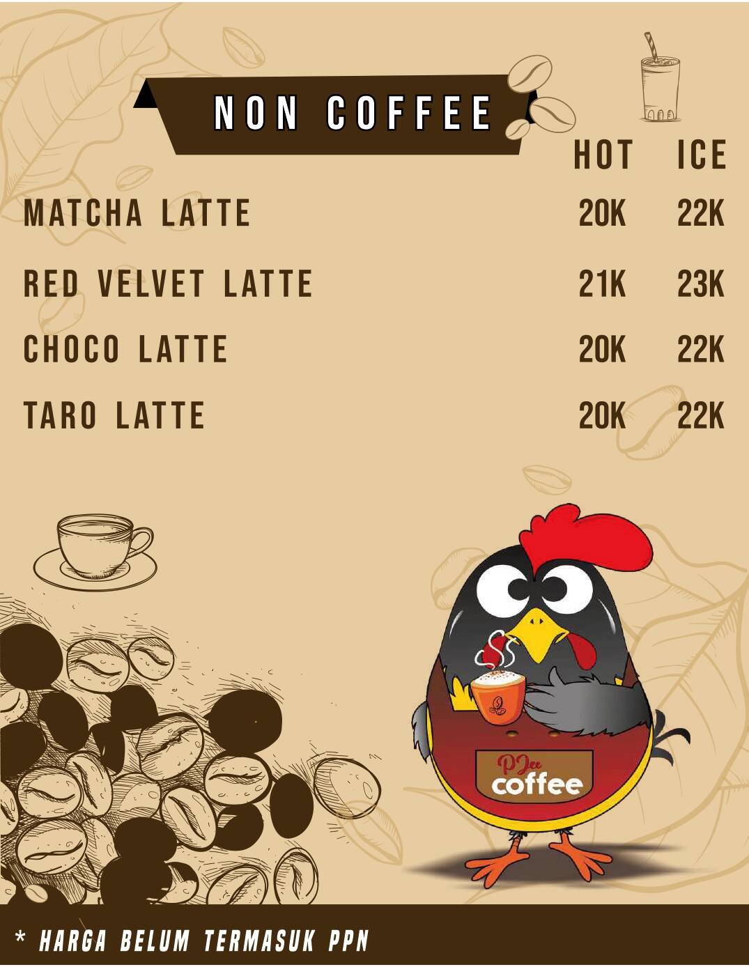 Menu at Boos Pjee restaurant, Bandung