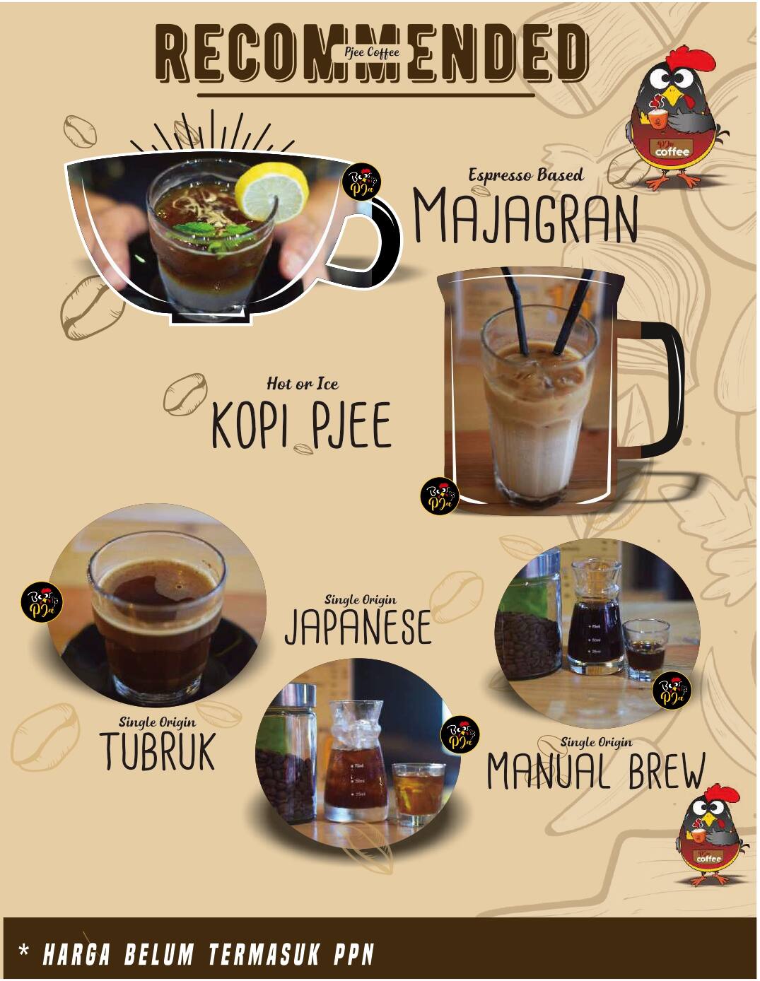 Menu at Boos Pjee restaurant, Bandung