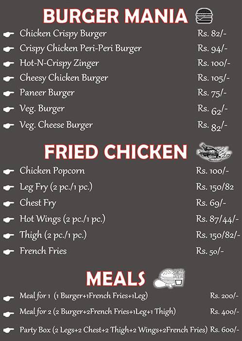 Menu of C3 Crispy Crunchy Chicken, Rukanpura, Patna