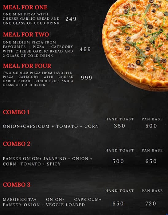 Menu of Pizzagram, Naroda, Ahmedabad
