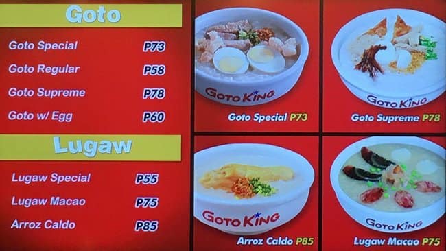 Goto King Menu, Menu for Goto King, Cubao, Quezon City - Zomato Philippines