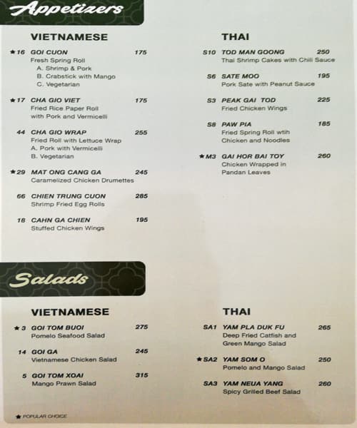 Menu at Pho Hoa - BGC Uptown Mall restaurant, Taguig, 9th Ave
