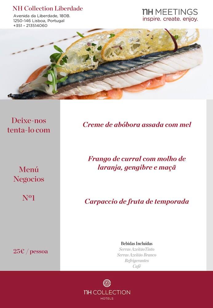 Menu at Ático Sky Bar - NH Collection Liberdade, Lisbon