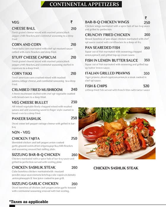 Menu at Spicy Restaurant, Hyderabad, Plot No. 8-3-231/W/73