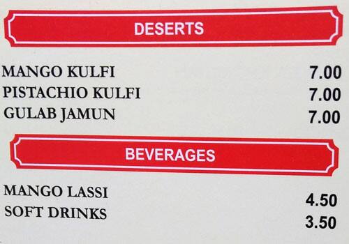 Menu at Machan Indian Restaurant, Eltham, 2&3/953 Main Rd