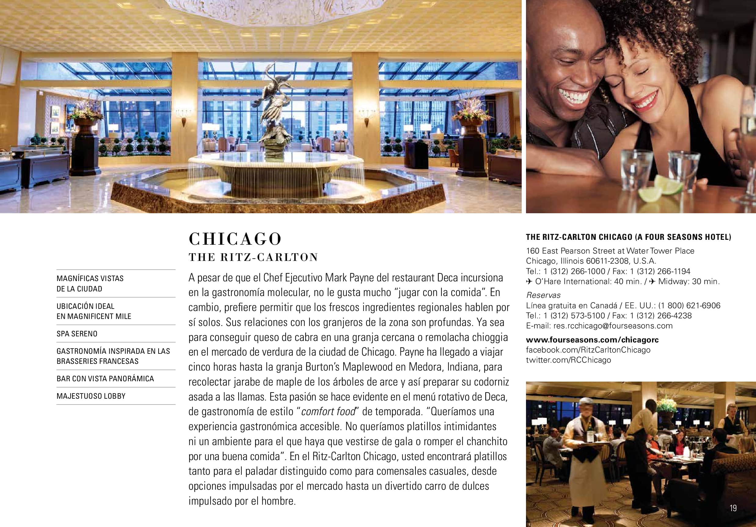 Menu at Cafe at the Ritz Carlton, Chicago