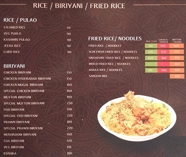 Menu at Taj Restaurant, Kattankulathur, R2CV+Q9C