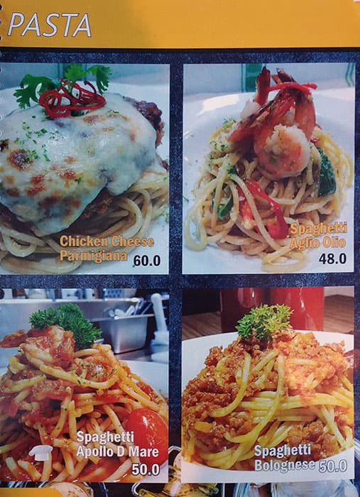 Menu at Apollo Cafe, Central Jakarta, ibis budget Jakarta Cikini