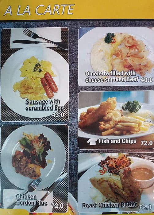 Menu at Apollo Cafe, Central Jakarta, ibis budget Jakarta Cikini