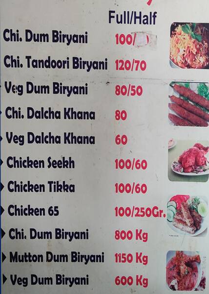 Menu of Farhat Caterers, Viman Nagar, Pune