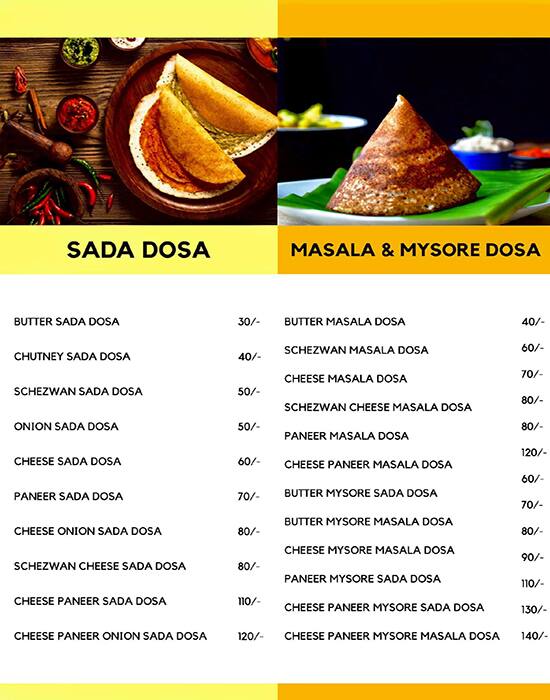 Menu of Liza's Food Zone, Marol, Mumbai