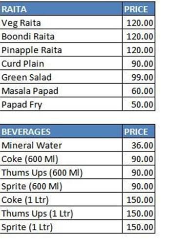 Menu of Dhoom Kitchen, Malad East, Mumbai
