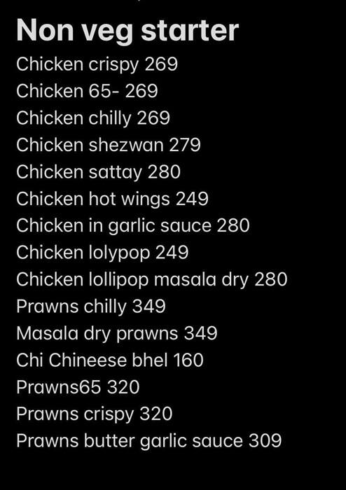 Menu of Hunger Point, Vikhroli, Mumbai