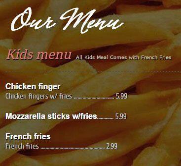 Menu at Sayad Mediterranean Grill restaurant, Houston