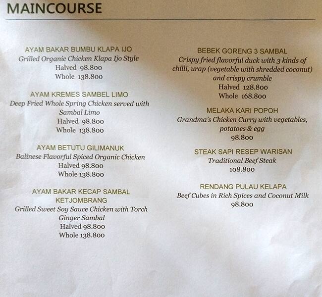 Menu at Klapa Ijo - Taman Sari Lippo Karawaci restaurant, Tangerang