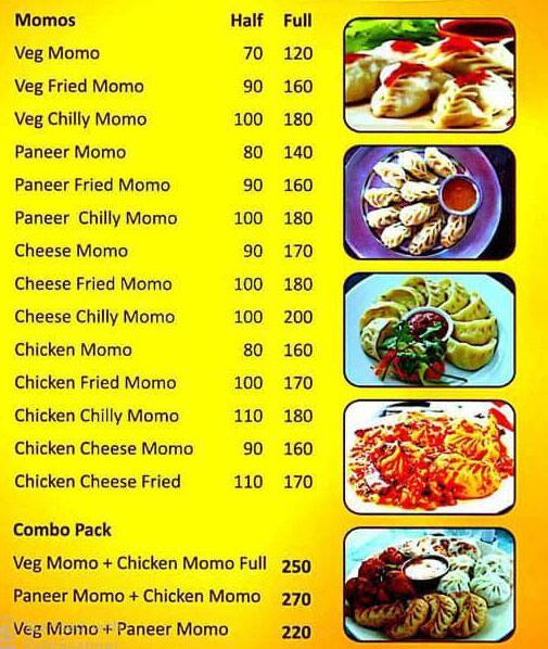 Menu of Momos Hub, Jakkur, Bangalore