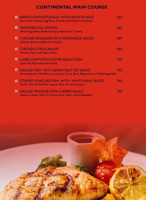 Menu at Terrace On 3, Jammu