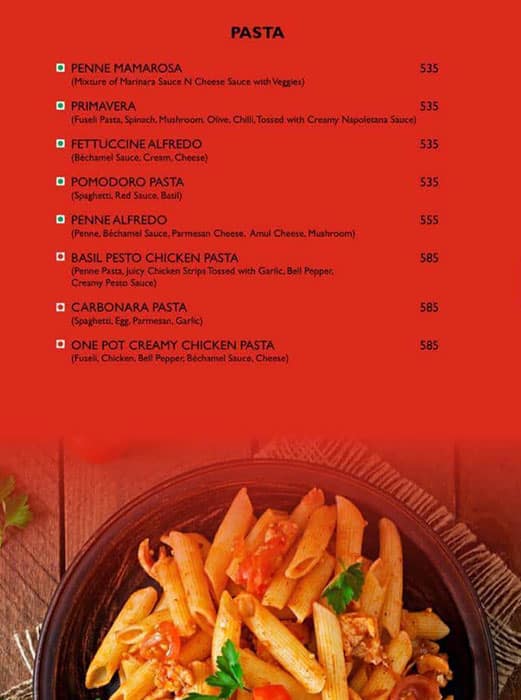 Menu at Terrace On 3, Jammu