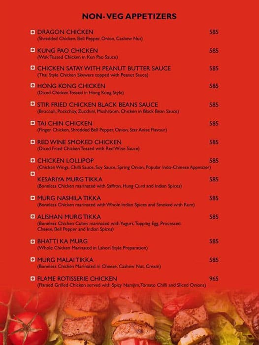Menu at Terrace On 3, Jammu