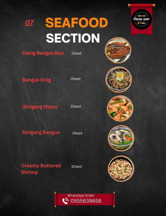 Menu of Fresh Way, Tourist Club Area (Al Zahiyah), Abu Dhabi