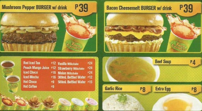 Menu at Tapa Express restaurant, Quezon City