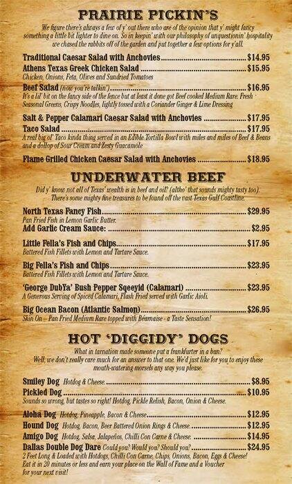 Menu at Lone Star Rib House steakhouse, Cockburn Central