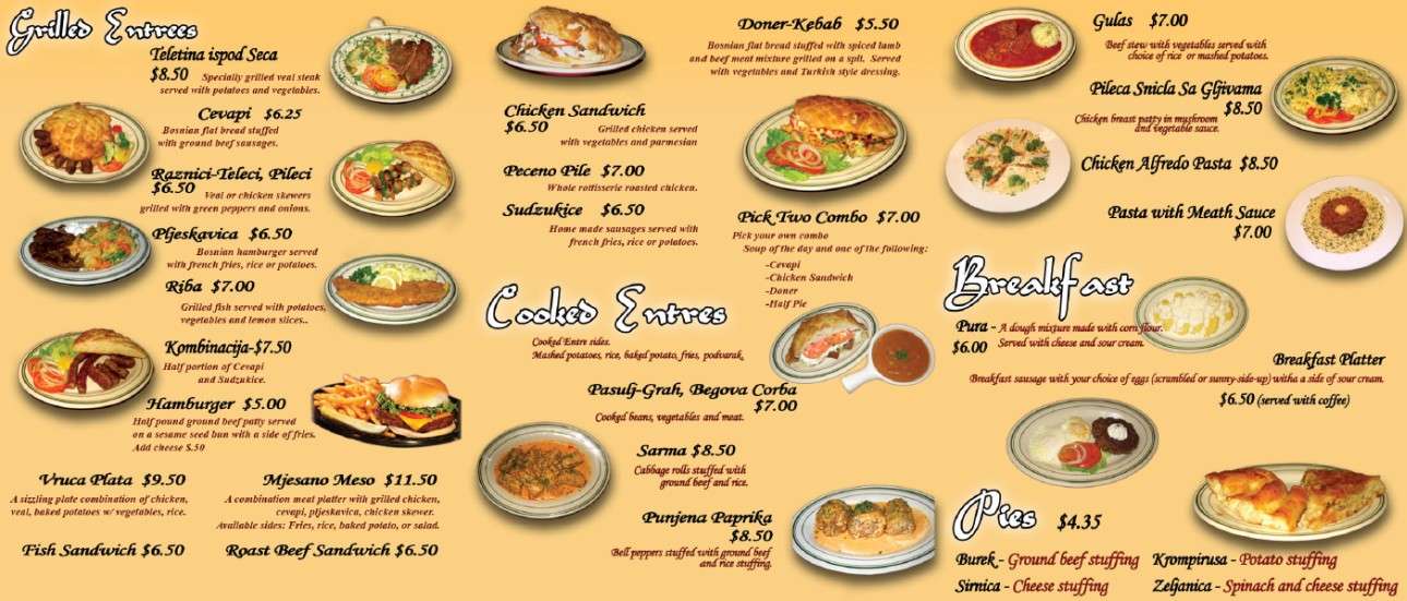 Menu at Berix restaurant, Lemay