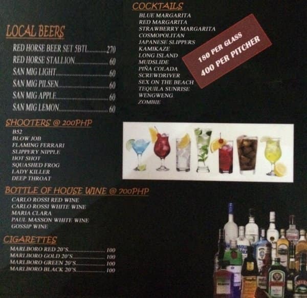 Menu at D' Voice KTV & Grill pub & bar, Cebu City