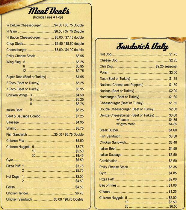Vienna Hot Dogs Menu, Menu for Vienna Hot Dogs, Austin, Chicago ...