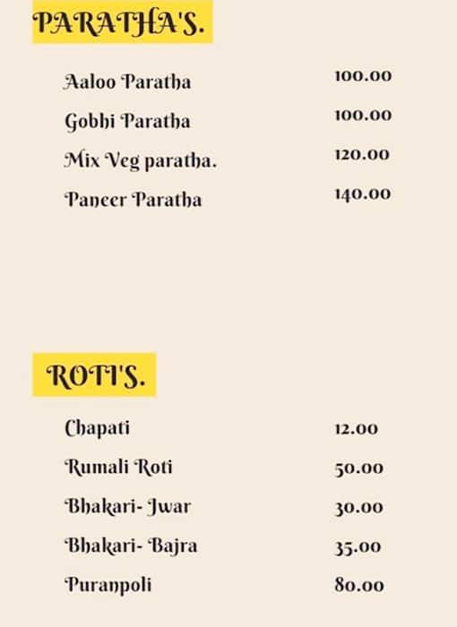 Menu of The Indian Kitchen, Wakad, Pune