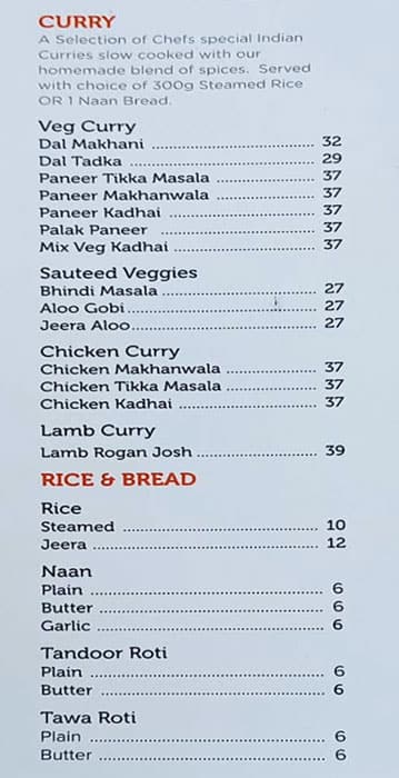Menu at Kulcha King Restaurant, Dubai, Opposite Karama Spinneys ...