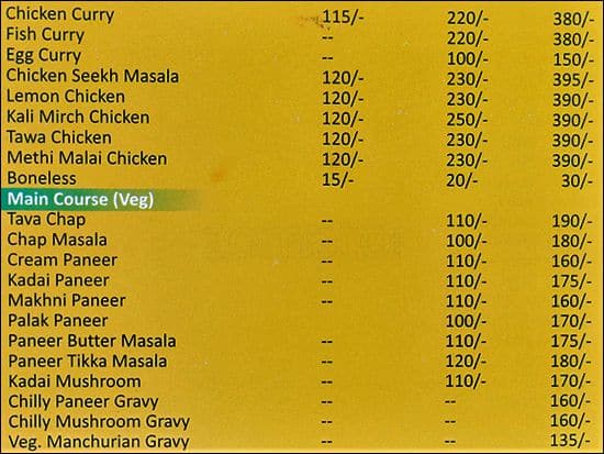 Menu at Chawla Chicken, Gurugram Rural