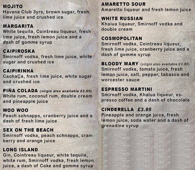Menu at Jamon Jamon pub & bar, London, 3 Caxton Walk