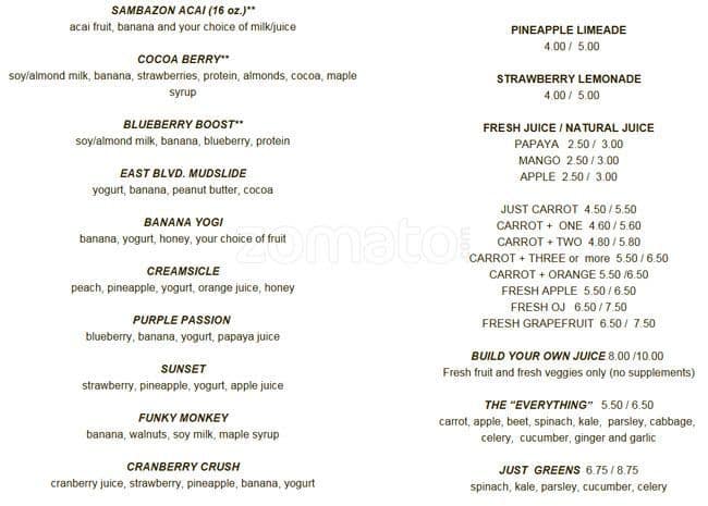 Menu at Berrybrook Farm Natural Foods pub & bar, Charlotte