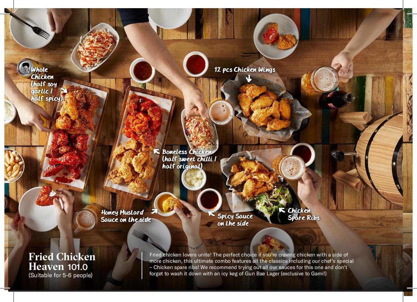 Menu at Gami Chicken & Beer restaurant, Sydney, Shop 10.29/644 George St