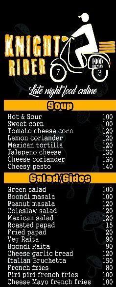 Knight Rider Menu, Menu for Knight Rider, Vastrapur, Ahmedabad - Zomato