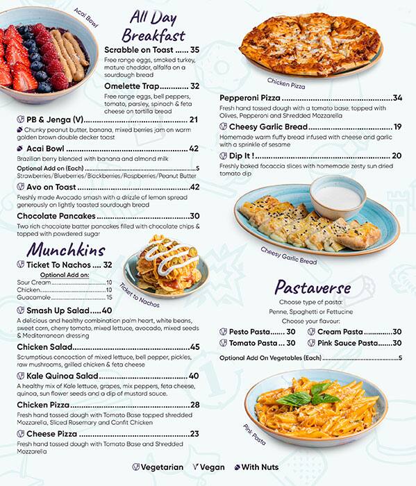 Menu of Unwind Speciality Boardgame Cafe, Al Barsha, Dubai