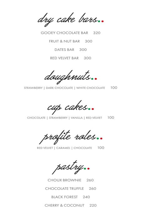 Living Room Cafe Menu Rome | Baci Living Room