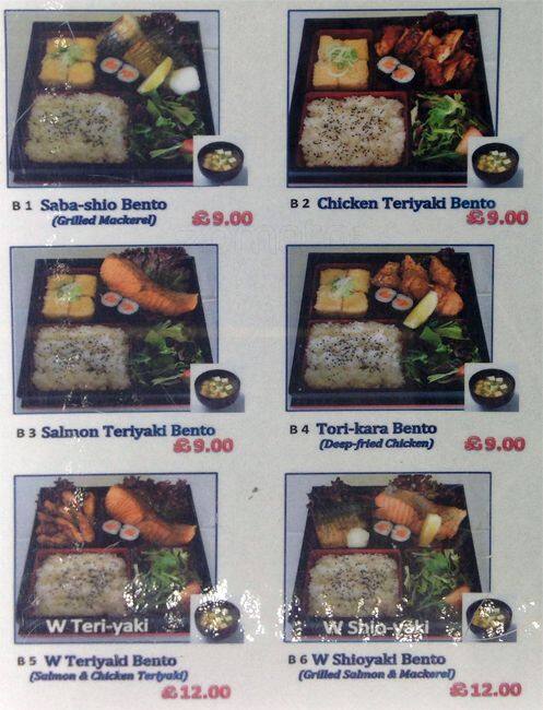 Menu at eat TOKYO restaurant, London, 169 King St