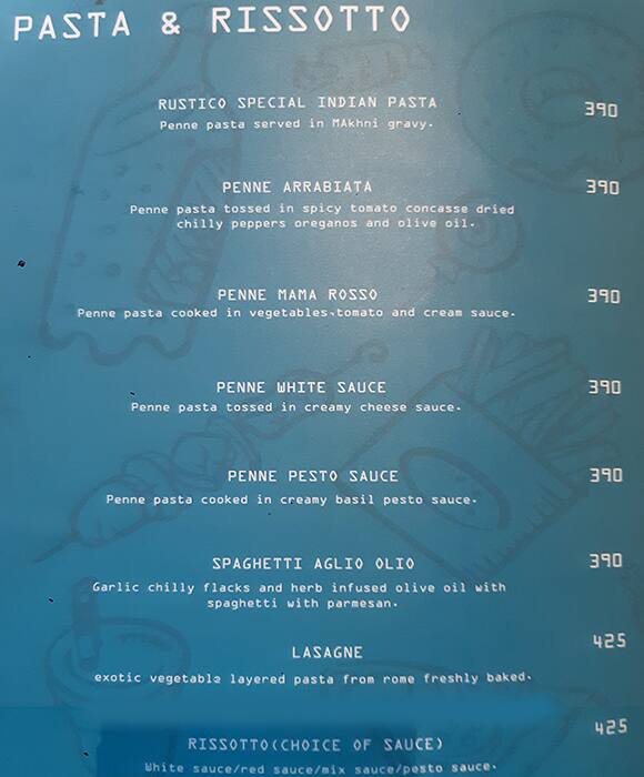 Menu at Rustico, Mumbai, Ground Floor 1