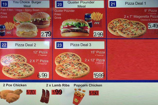 Menu at Fancy Chicken fast food, London
