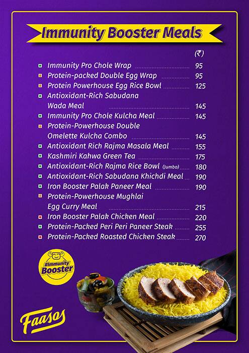 Menu at Faasos Vile Parle, Mumbai