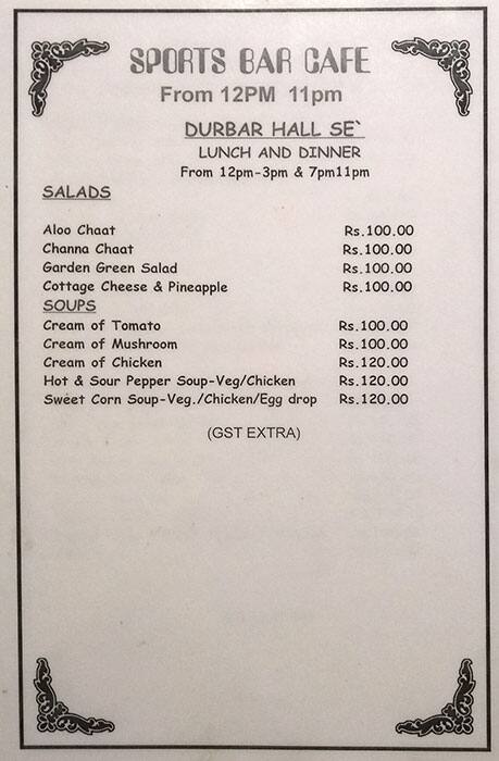 Menu at Chirmi Palace Restaurant, Jaipur