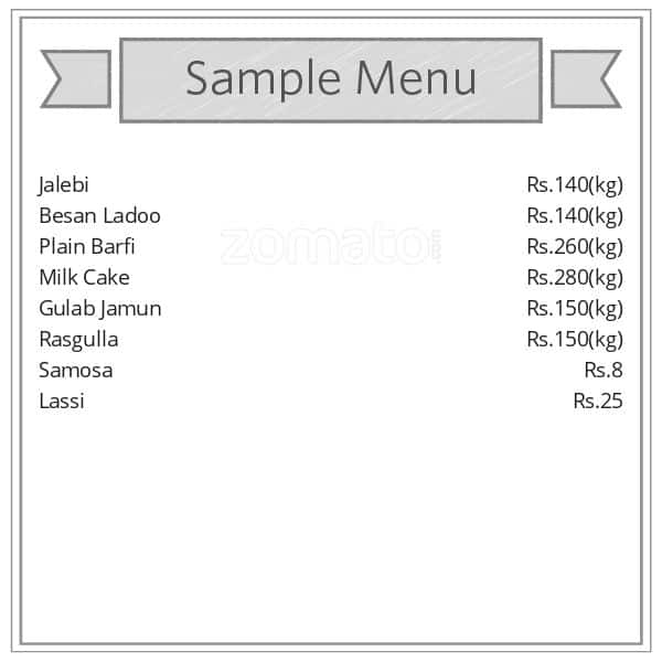 Sharma Sweet Shop Menu, Menu for Sharma Sweet Shop, Civil Lines ...