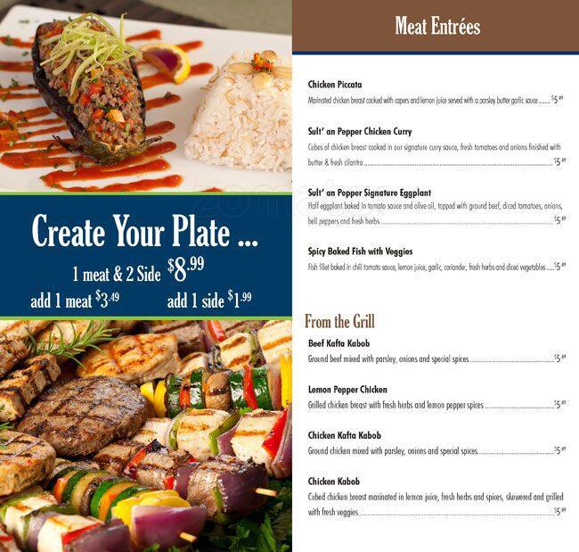 Carta del restaurante Sult an Pepper, Houston, 303 Memorial City Mall ...