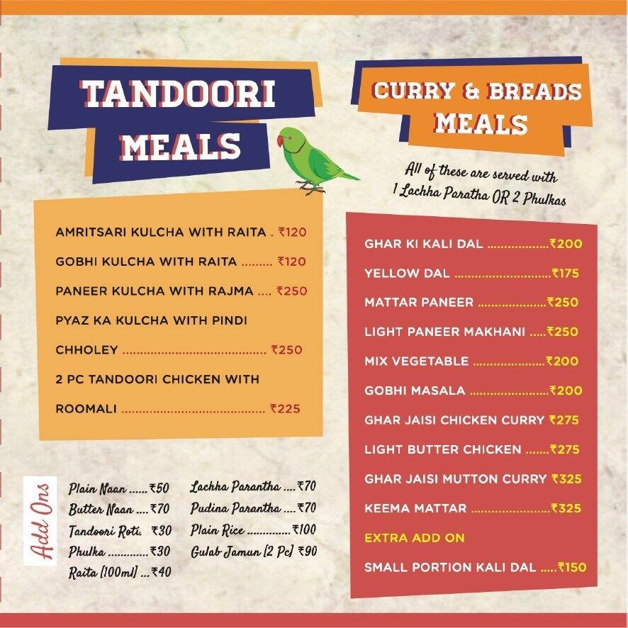 Menu at Bowls @ 99 by Call Chotu, New Delhi